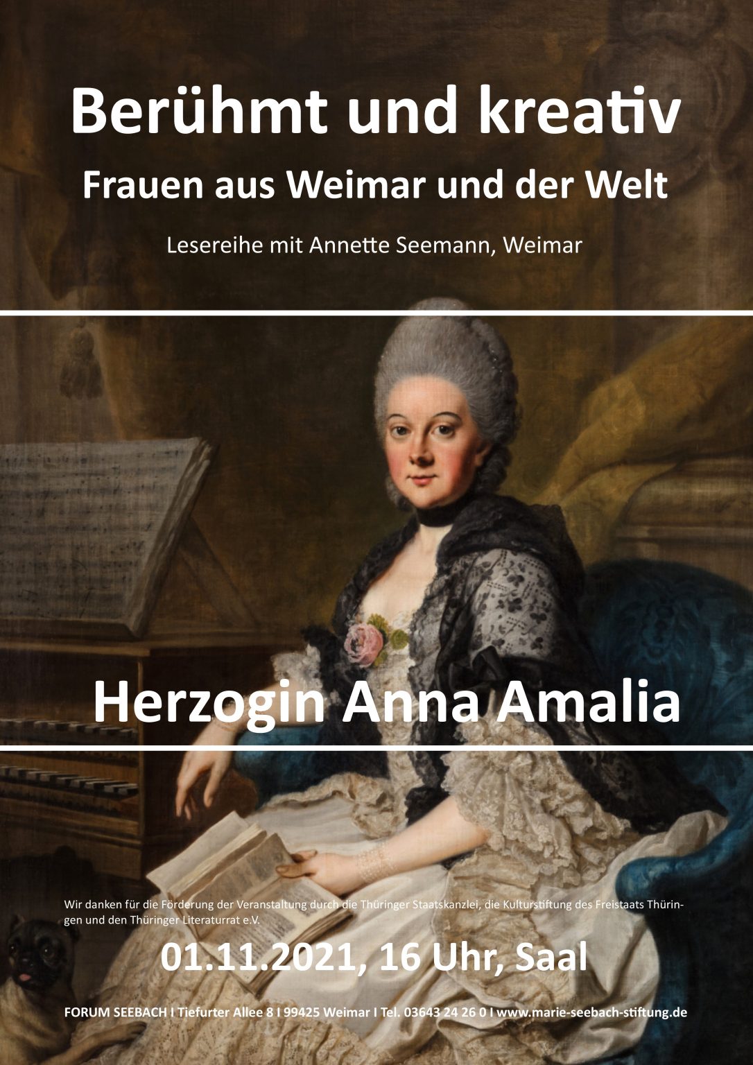Berühmt und kreativ: Frauen aus Weimar und der Welt. Lesereihe mit Annette Seemann – Marie ...